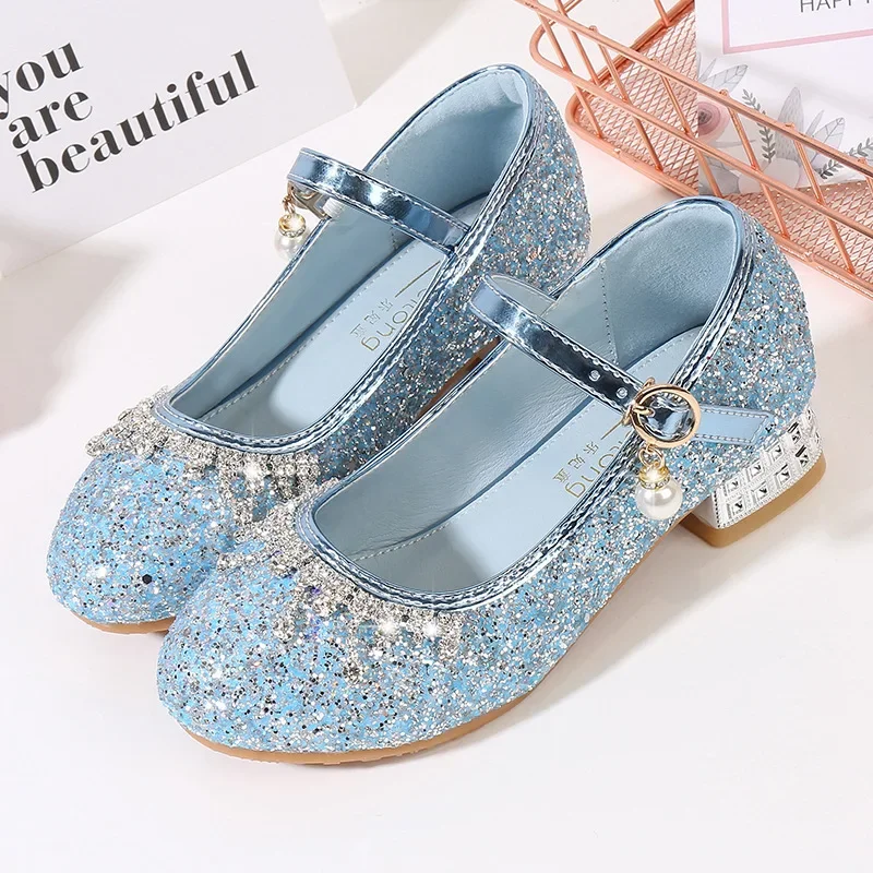 Kids-Dress-Crystal-Shoes-Girls-Piano-Performance-High-Heels-Little ...