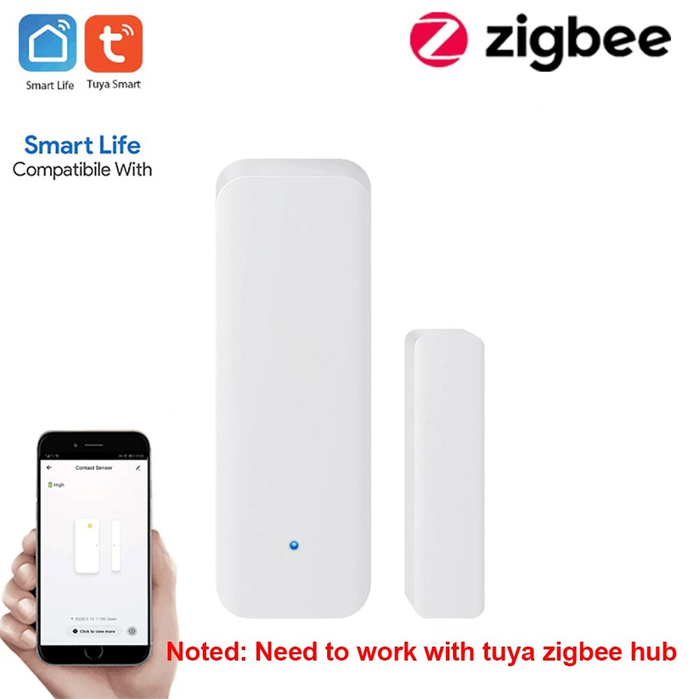 Tuya Zigbee Door Sensor Smart Home Security Window Detector Automatic ...