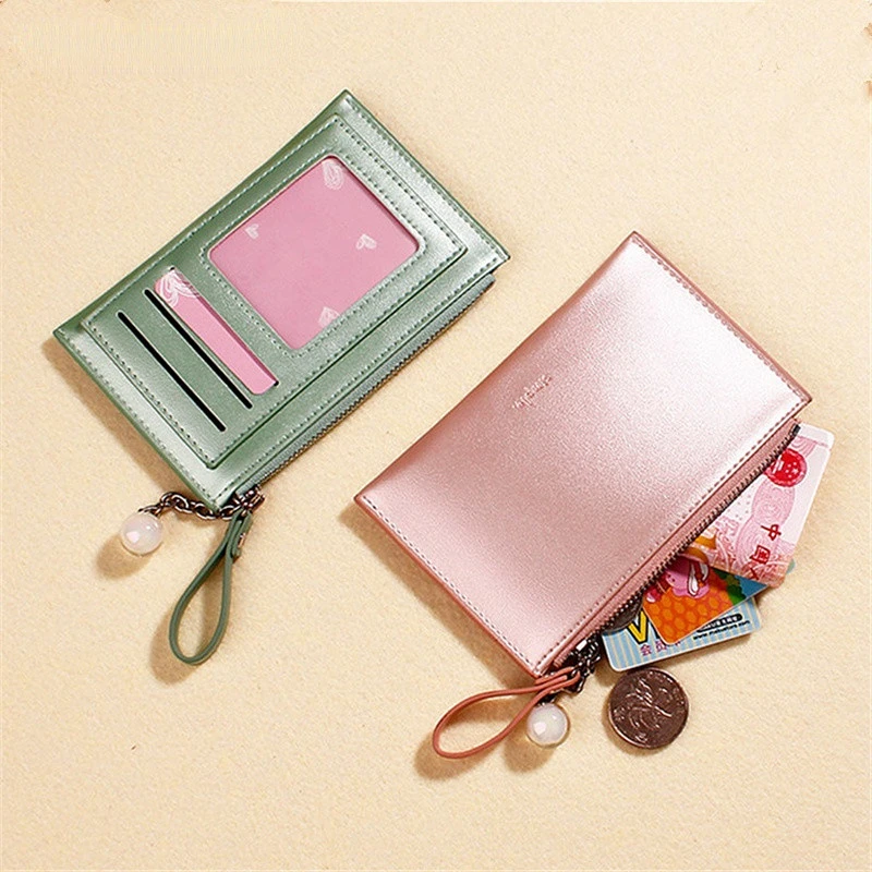 Wallet-Women-Business-Bank-Card-Holder-PU-Leather-Wallets-Laser-Credit ...