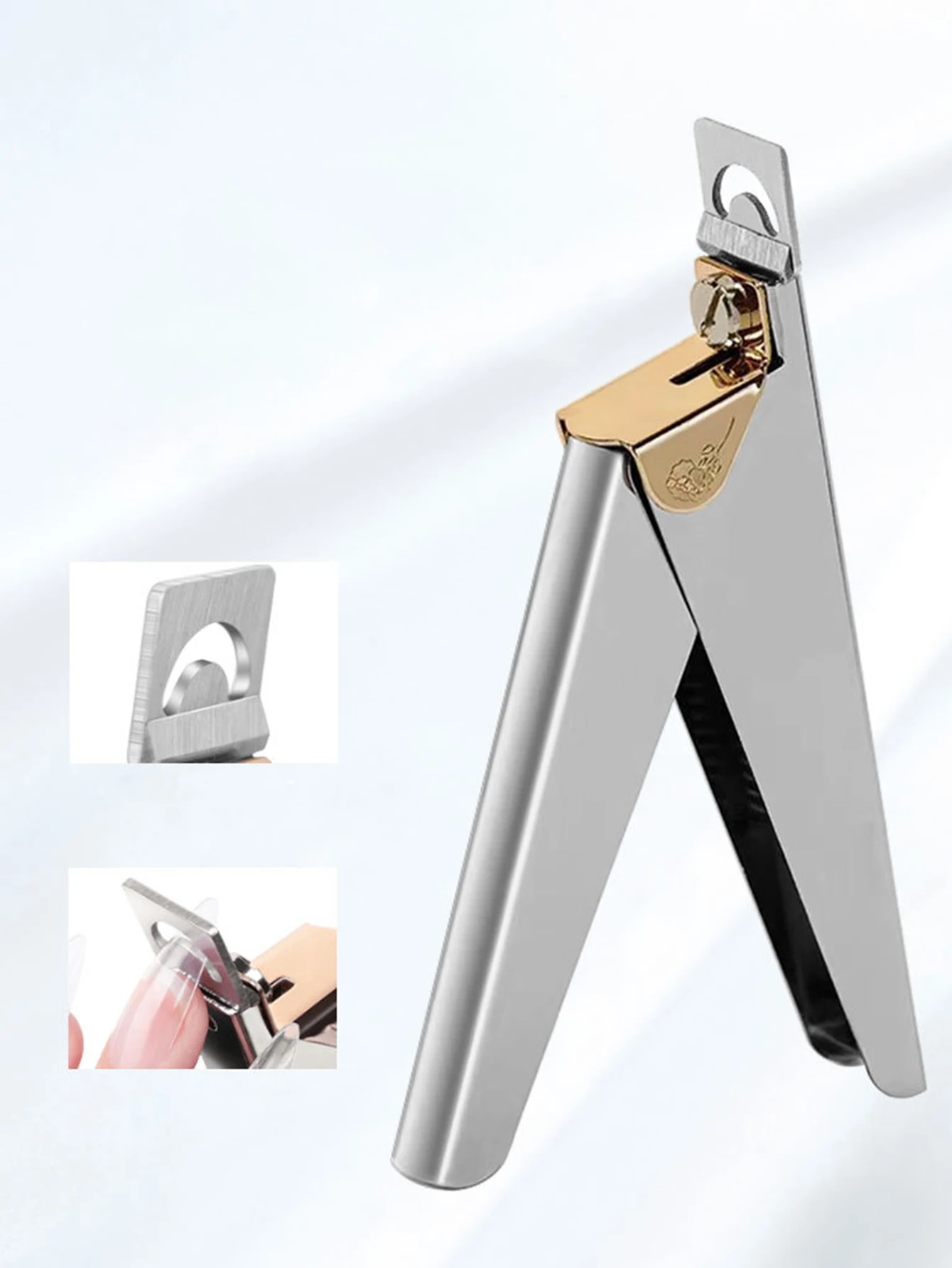 Stainless-Steel-Nail-Tip-Clipper-Acrylic-Art-Manicure-U-shape-Scissors ...