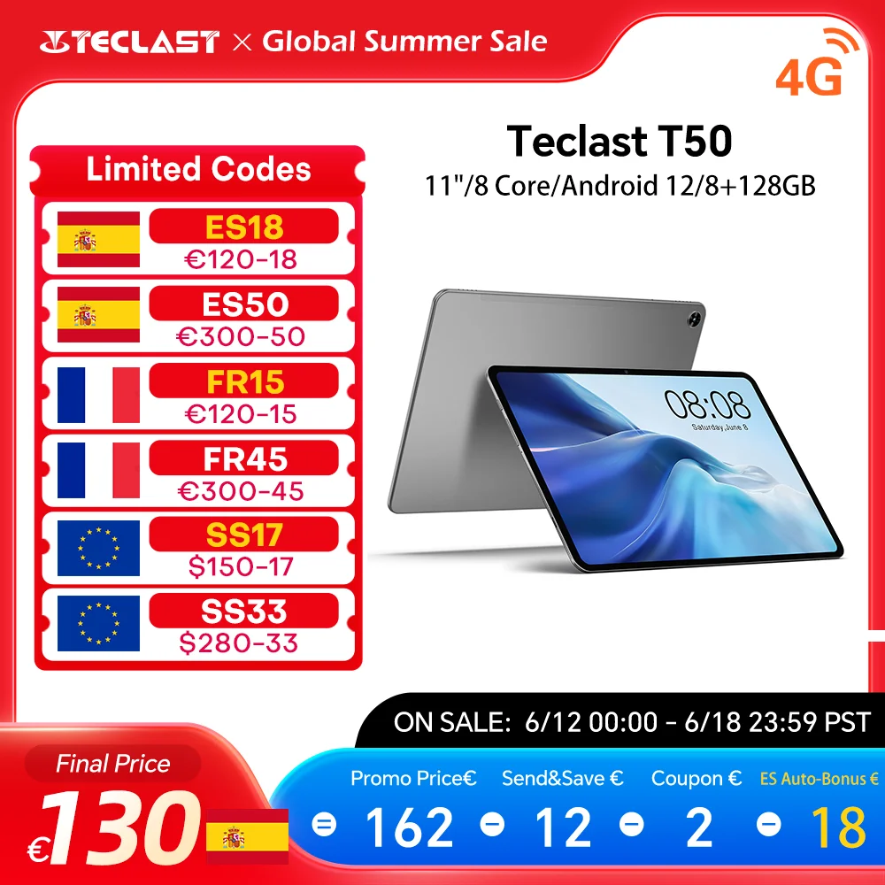 Teclast 10,1 Inch M40 Plus Tablet, Android 12 Os, 8gb Ram, Rom 128gb, 1920x1200 Fhd Ips, Mt8183 ...
