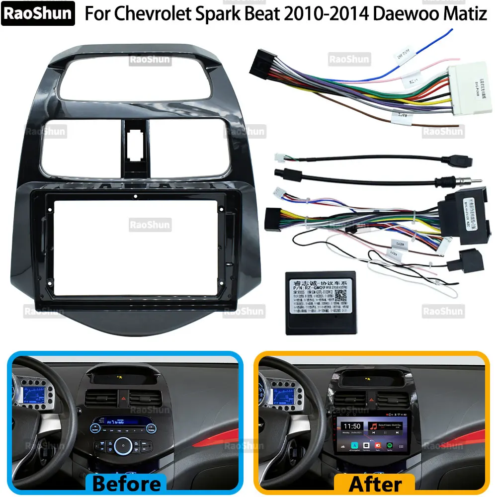 Car Android Radio Stereo Player Panel Frame Fascia For Chevrolet Spark ...