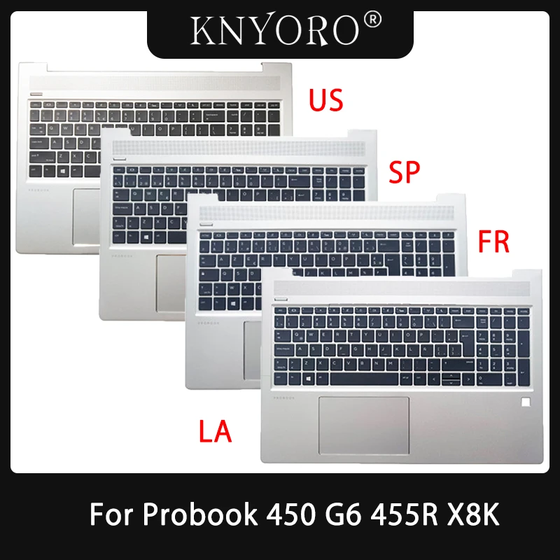 New-Keyboard-For-HP-Probook-450-G6-455R-X8K-Zhan66-15-G2-Palmrest-Cover ...