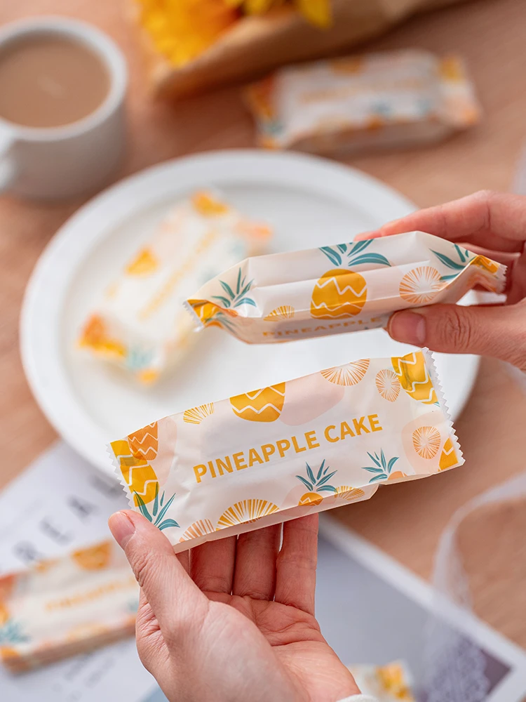 100pcs-Pineapple-Crispy-Packaging-Bag-Gift-Pineapple-Cake-Biscuit ...