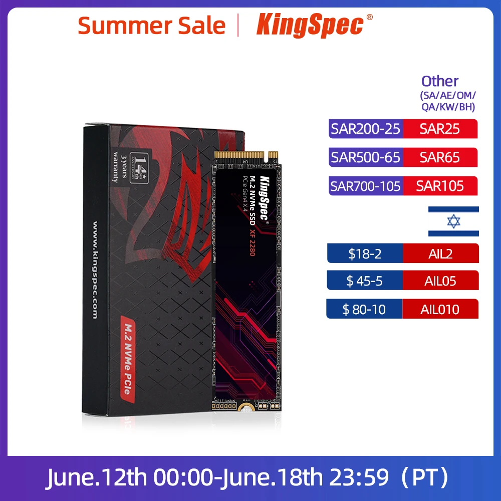 KingSpec SSD M2 NVME 512GB 1TB 2TB Ssd M.2 2280 PCIe 4.0 SD Nmve Gen4 Hard Disk Drive Internal ...