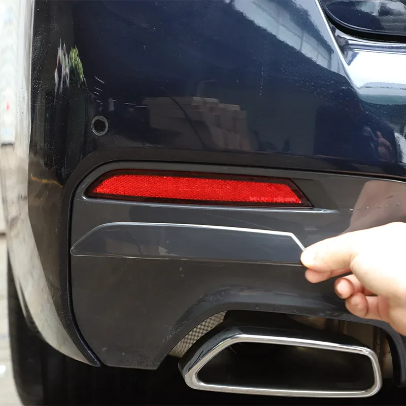 ABS-Transparent-Gray-Car-Rear-Fog-Lamp-Decorative-Cover-For-BMW-5 ...