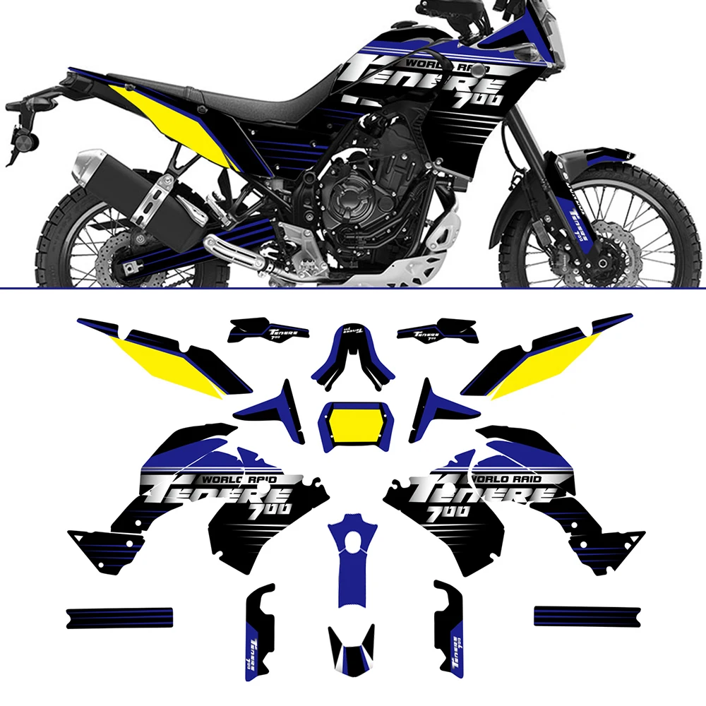For Yamaha Tenere 700 Motorcycle Bodywork Stickers Vinyl Decal Decals ...
