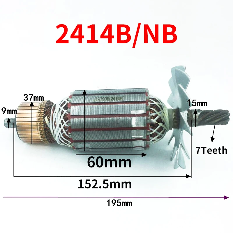 Rotor-for-Makita-2414B-2414NB-Steel-Cutting-Machine-Armature-Rotor ...