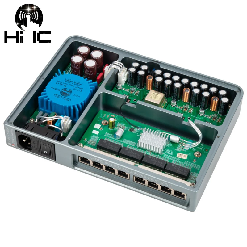 HIFI-Audio-5-Bit-8-Bit-Gigabit-Ethernet-Switch-Full-Linear-DC-Power ...