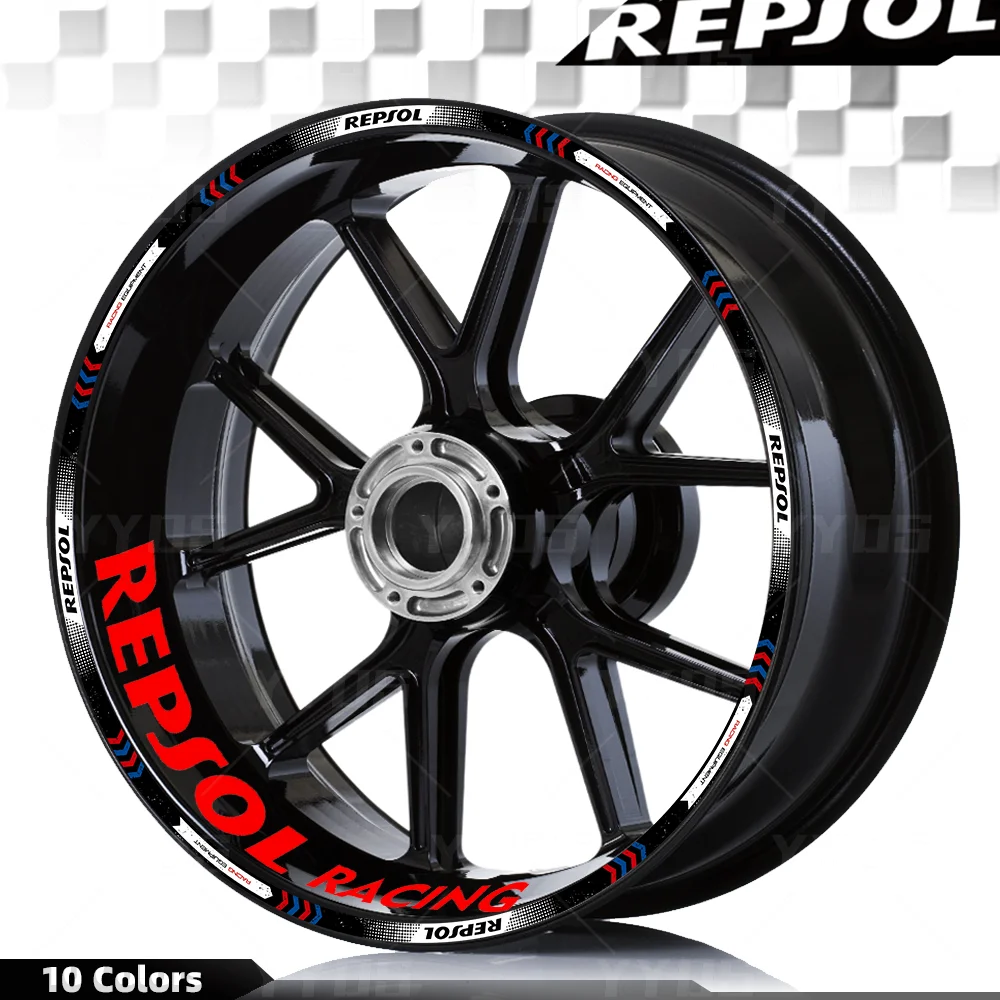 Motorcycle Accessories Reflective Wheel Rim Stripe Sticker Decal For ...