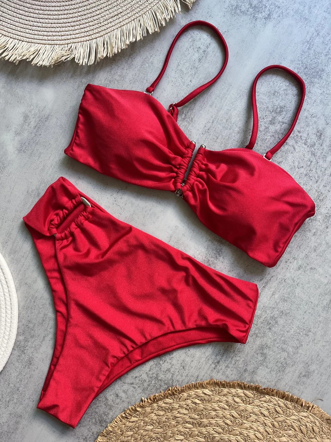 Bandeau Bikini Push Up Women Swimsuits 2025 Sexy Female Swimwear ...