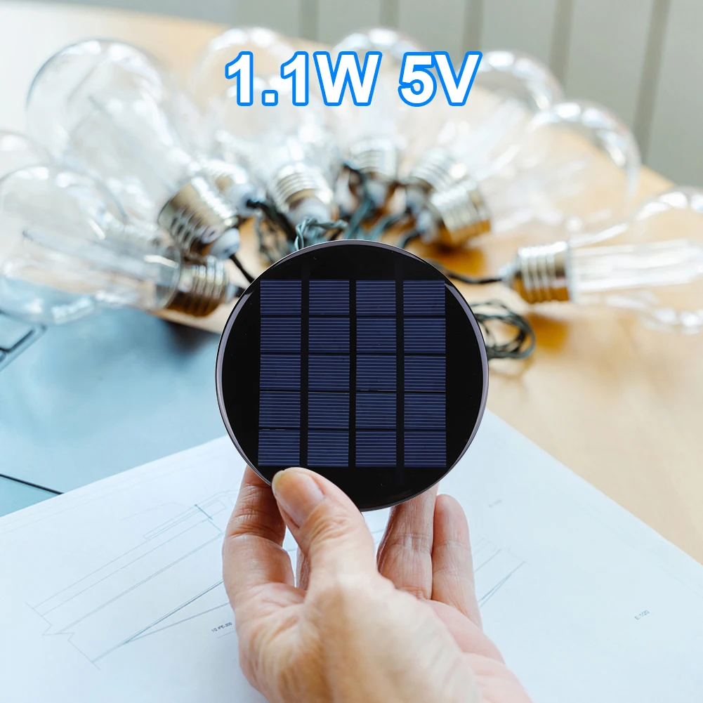 1-1W-5V-Solar-Cell-Panel-Mini-Round-Photovoltaic-Cells-Battery-Charger ...