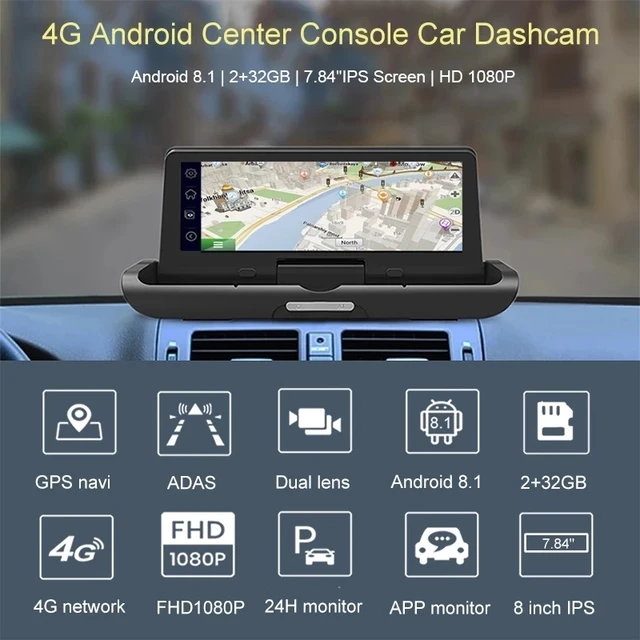 Car DVR Android 8.1 4G ADAS Dash Camera Full HD 1080P Rearview Mirror ...
