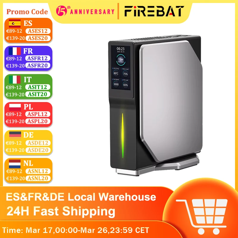 FIREBAT S1 Intel N100 CPU Mini PC z EU za $146.07 / ~576zł - LowcyChin.pl