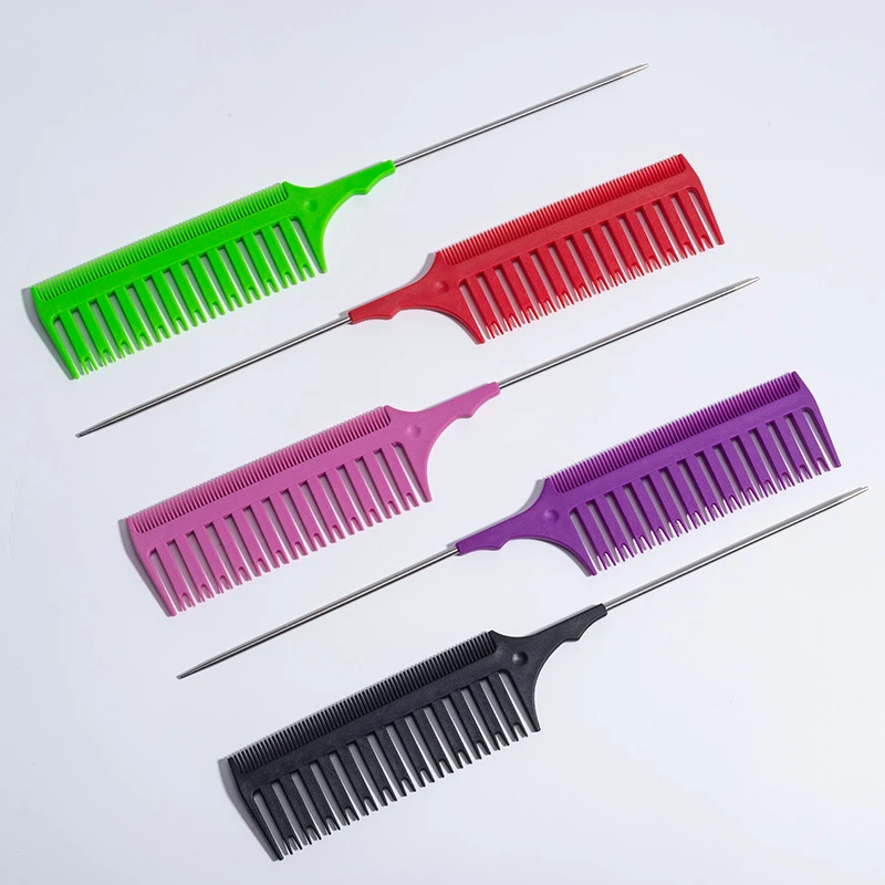 Hairdressing Tip-tail Comb Hair Dyeing Hair Partition Double-sided ...