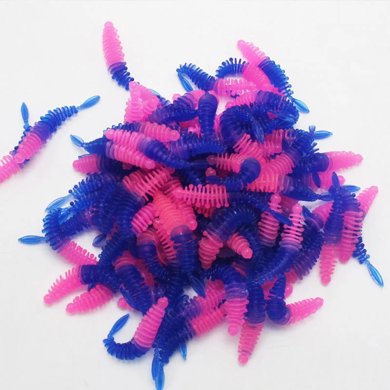 10Pcs/Lot 55mm/1g Silicone Soft Worm Bait Probaits Fishing Lure Pesca ...