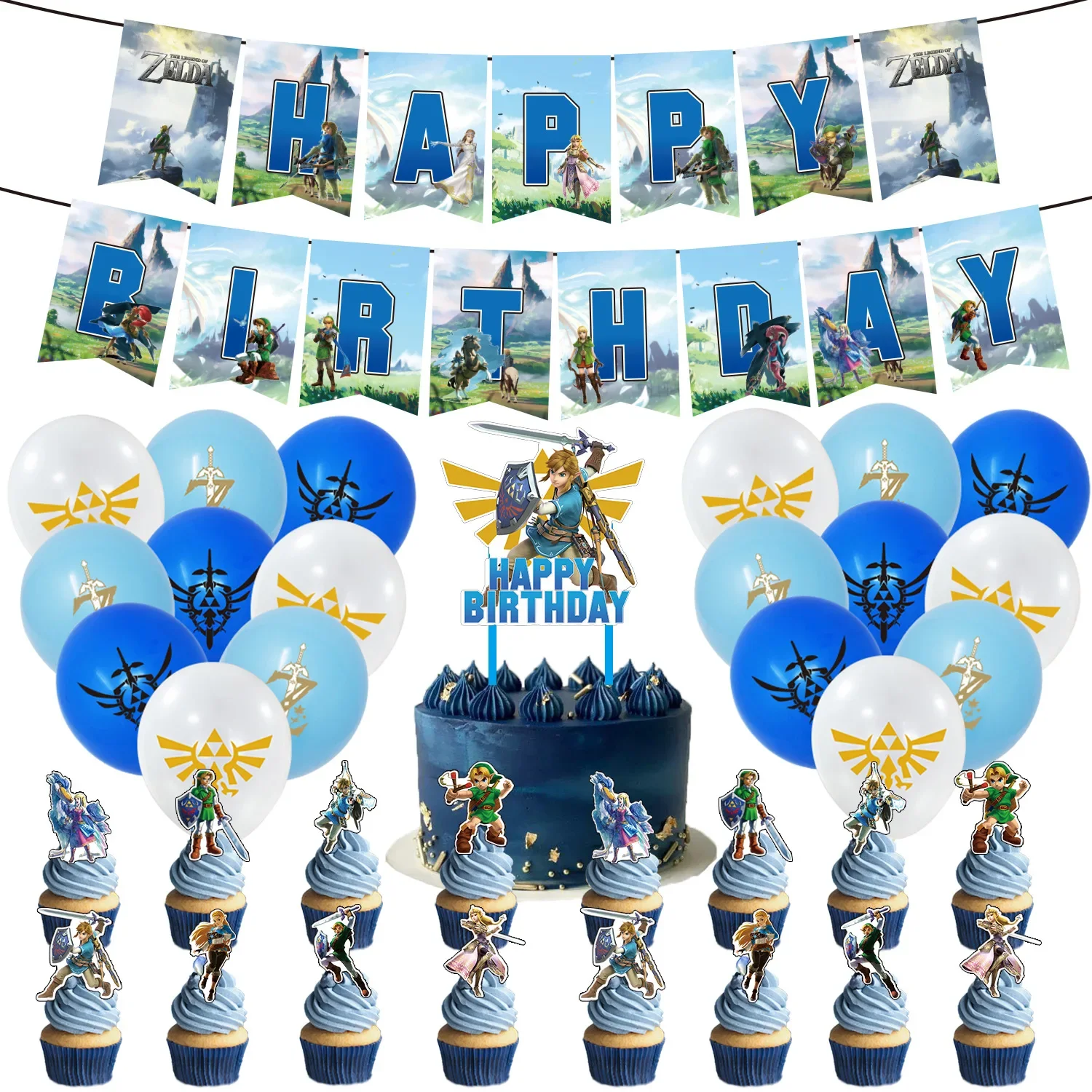 Legend-of-Zelda-Birthday-Party-Balloon-Decoration-Kids-Birthday-Party ...