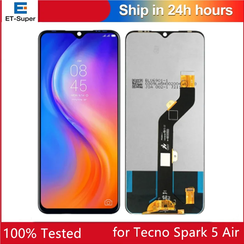 For Tecno Spark 5 Air KD6 KD6a 7.0“ LCD Display Touch Screen No Frame Digitizer Assembly Screens ...