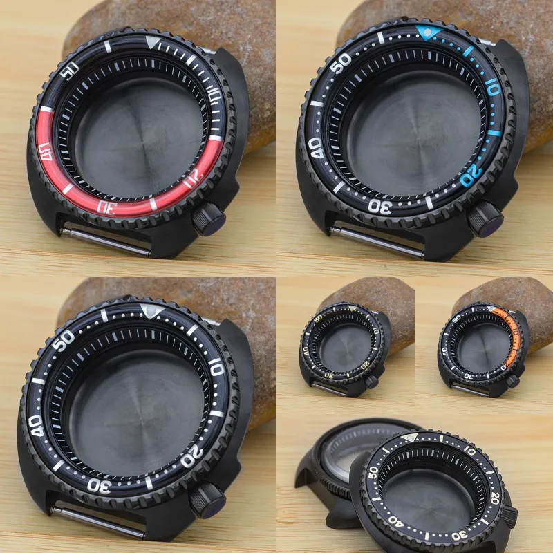 Black-SKX6105-SKX6309-Turtle-Watch-Case-44mm-Abalone-Case-Seiko-Mod-For ...