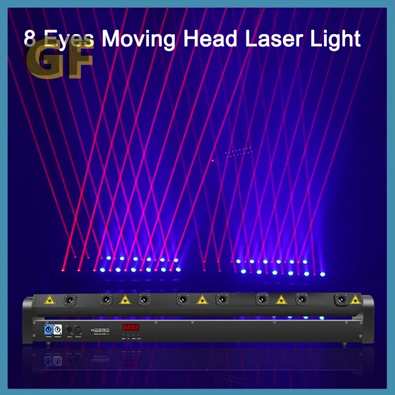8-Eyes-LED-Beam-Bar-Moving-Head-Light-Laser-Lamp-RGB-DMX-Controller ...