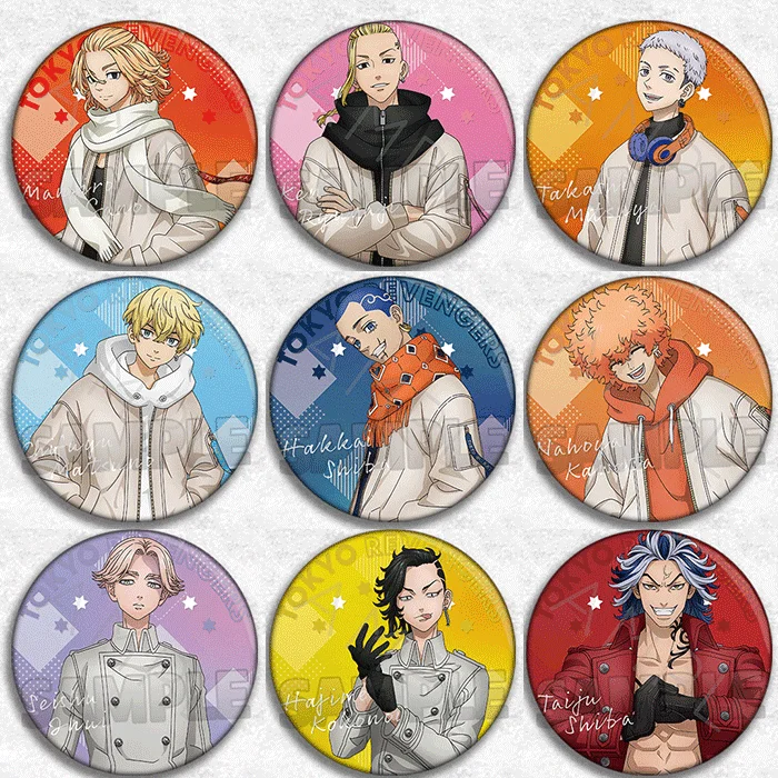 Anime-Tokyo-Revengers-Cosplay-Brooch-Mikey-Draken-Kazutora-Badge ...