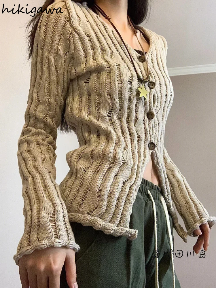 Women-Cardigan-Pull-Femme-Fashion-Vintage-Casual-Sueter-Y2k-Tops-2023 ...