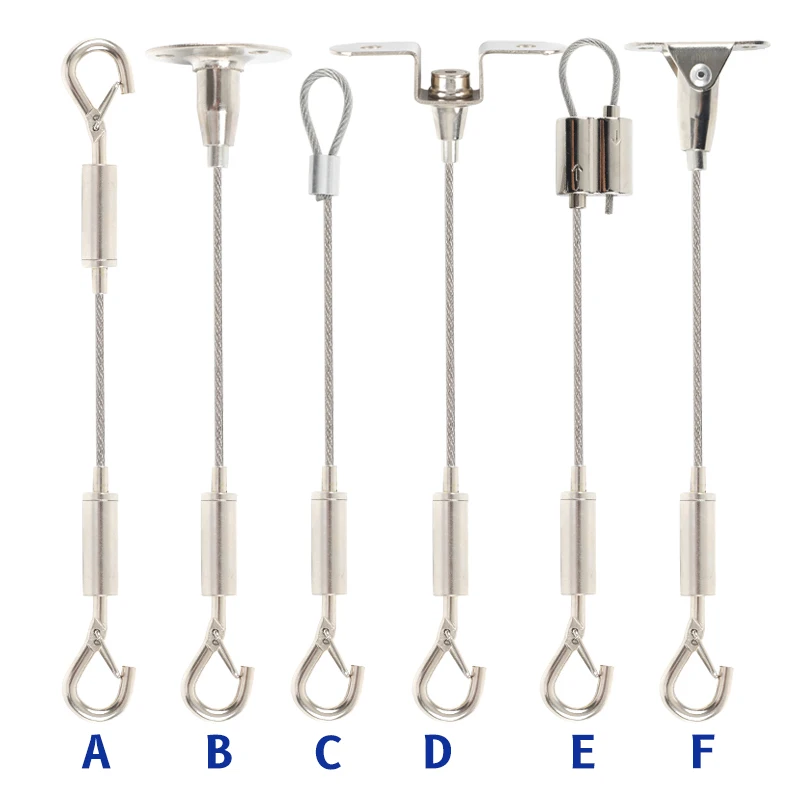 1.5mm Wire Rope Spring Hook Adjustable Hanging Clothesline Fixed ...