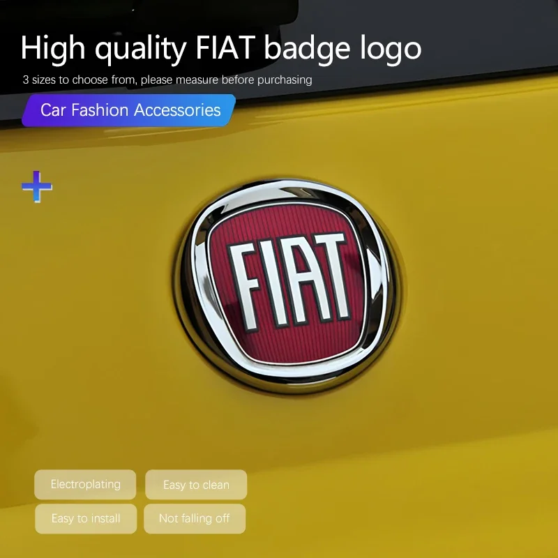 Auto Car Styling Emblem Badge Front Rear Trunk Logo Sticker For Fiat ...