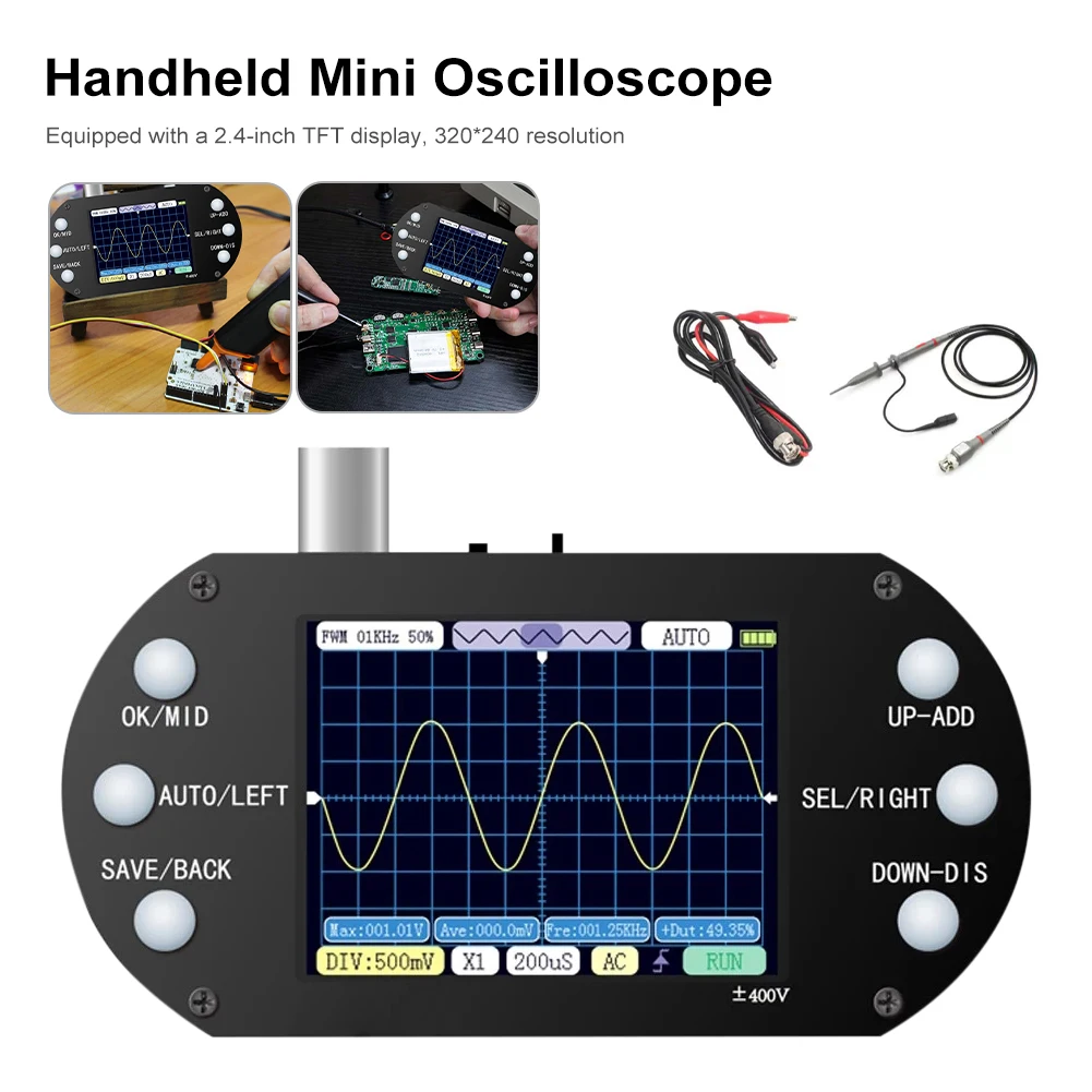 UYANGG-Handheld-Oscilloscope-500KHz-Bandwidth-2-5MHz-Sample-Rate ...