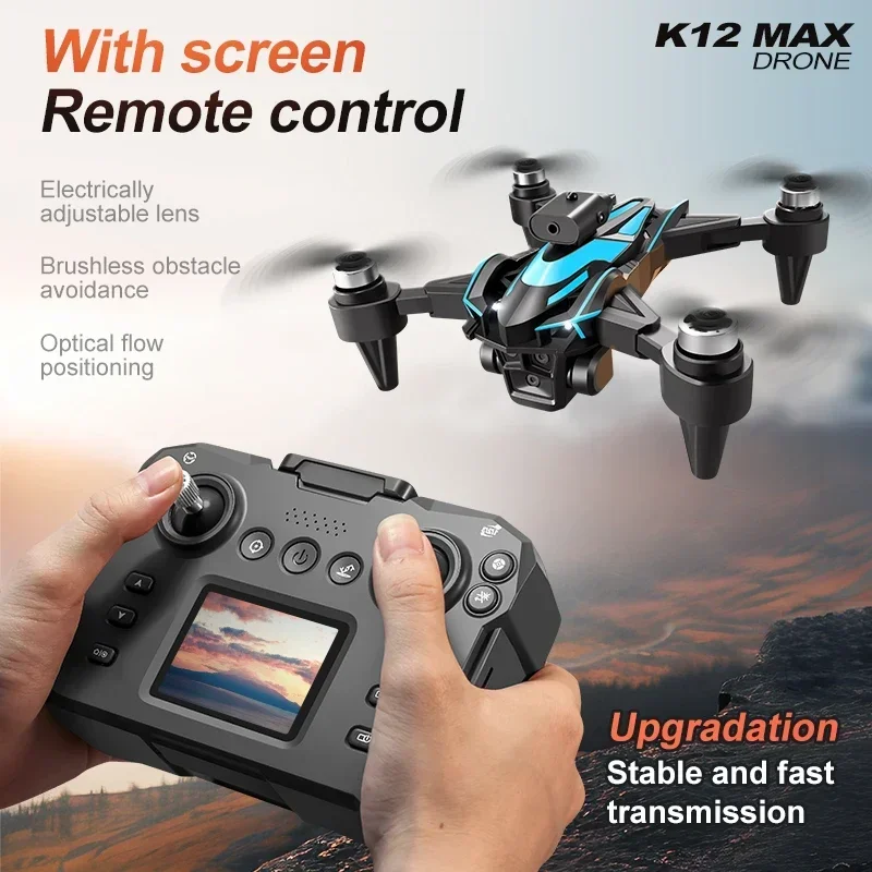 2024-New-K12Max-4K-HD-Screen-Controlled-Drone-Real-Time-Transmission-Belt-Screen-Display-Aerial ...