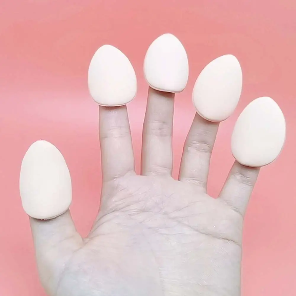 사랑스러운 미니 물방울 모양 에어 쿠션 퍼프 실용적인 언더 아이 컨실러 메이크업 파우더 퍼프 건조 및 습식 이중 사용