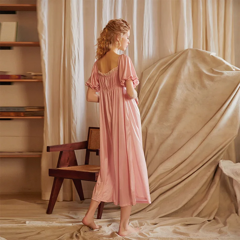 Pink Satin Nightgown