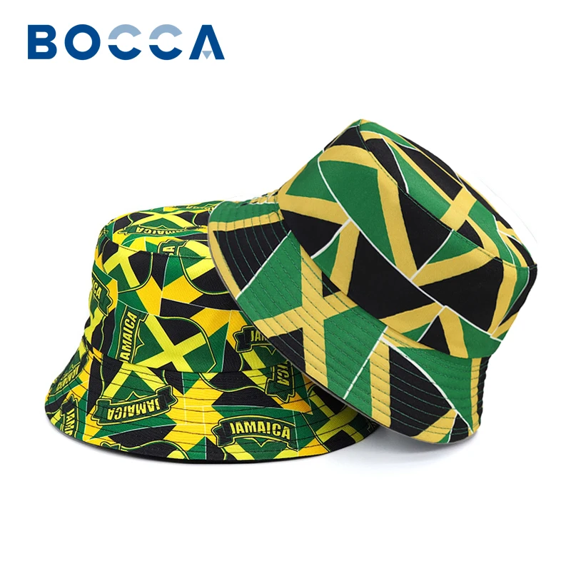 Bocca Jamaica Bucket Hat Flag Panama Fisherman Hats Men Women National ...