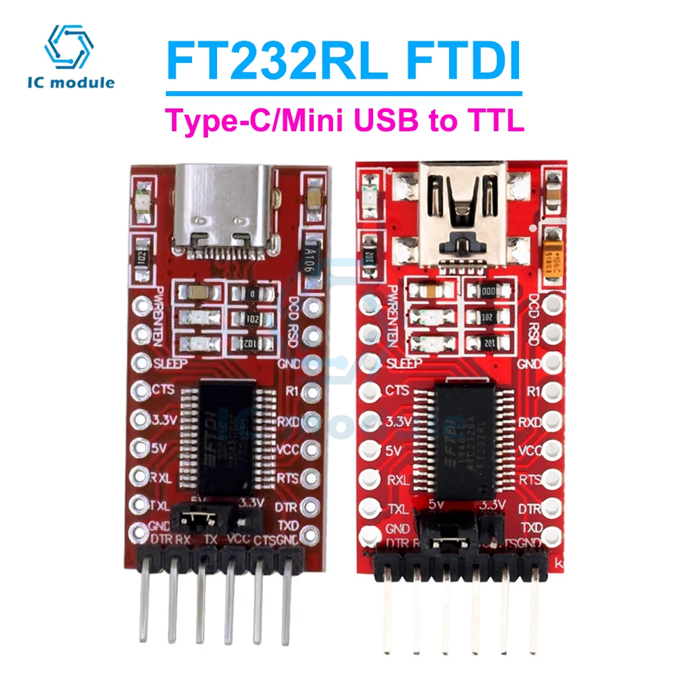 FT232RL-FTDI-Type-C-to-TTL-Serial-Converter-Adapter-Module-3-3V-5-5V ...