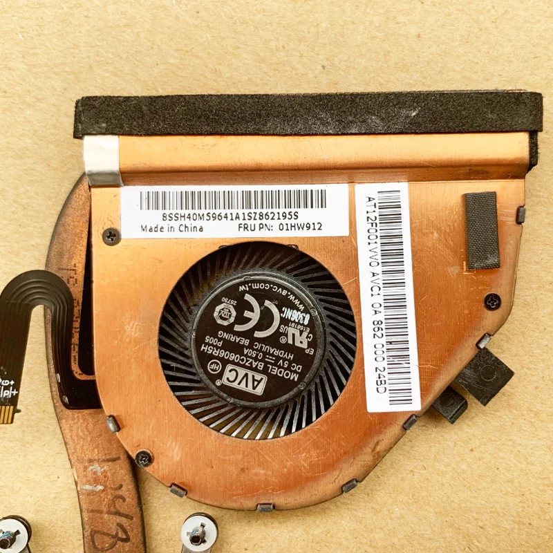 Original For Lenovo Thinkpad X270 Laptop CPU Cooling Fan Heatsink ...