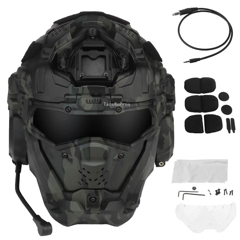 Army Airsoft Helmet Full Covered Protective Tactical Combat Helmets ...