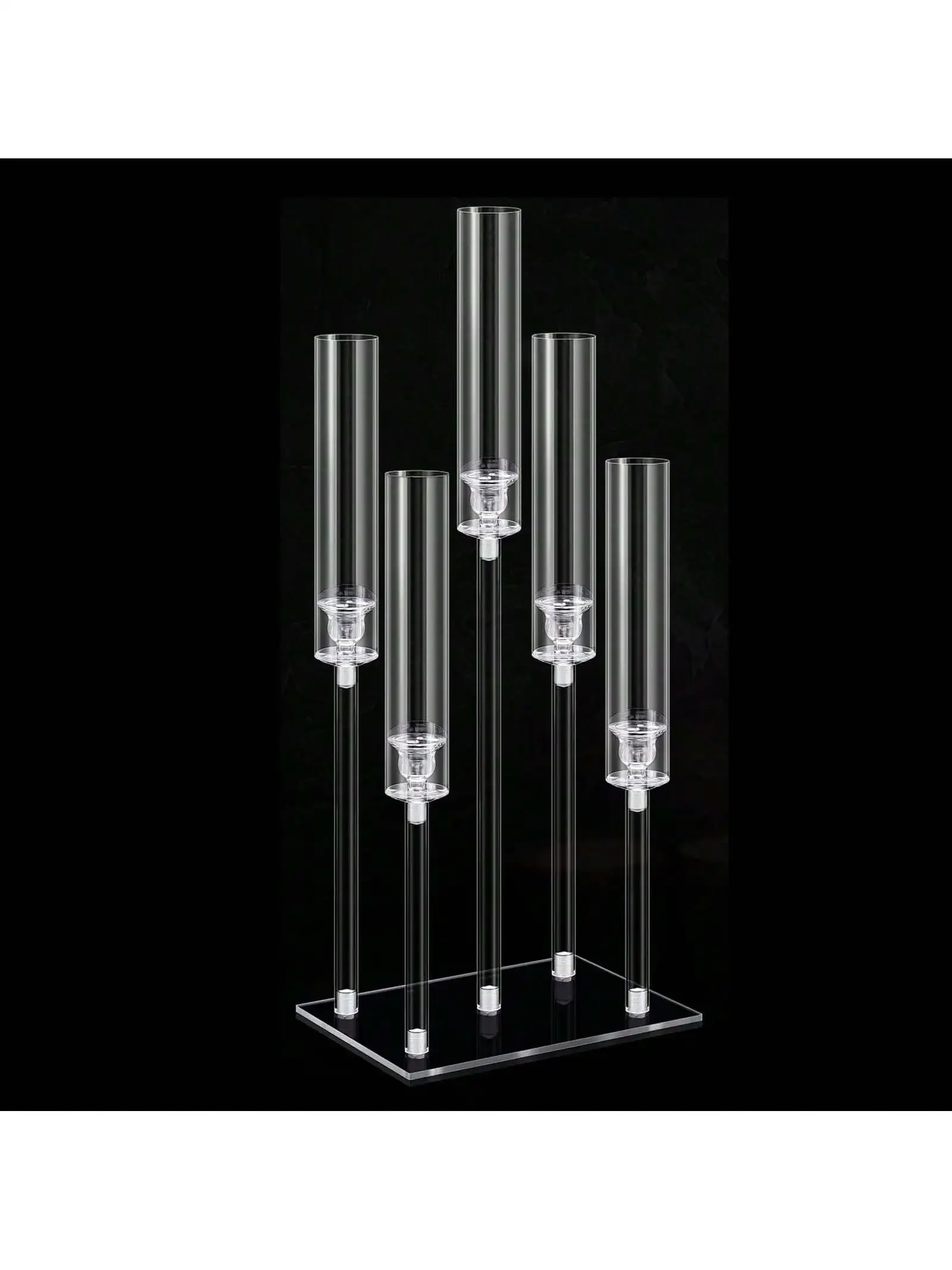 Candelabros-de-acr-lico-con-Base-Rectangular-para-fiesta-candelabro ...