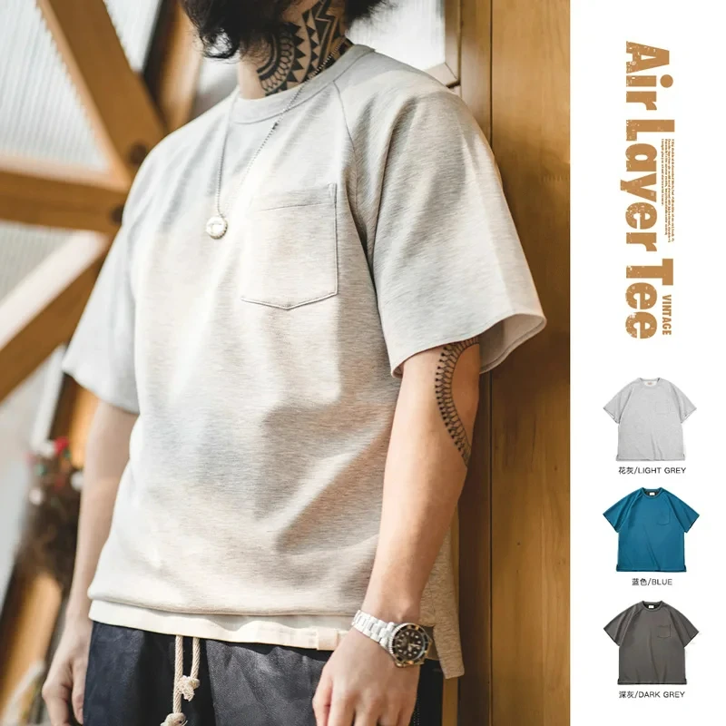 Maden-Vintage-320g-Heavyweight-Air-Layer-T-shirts-Men-Casual-Oversized ...