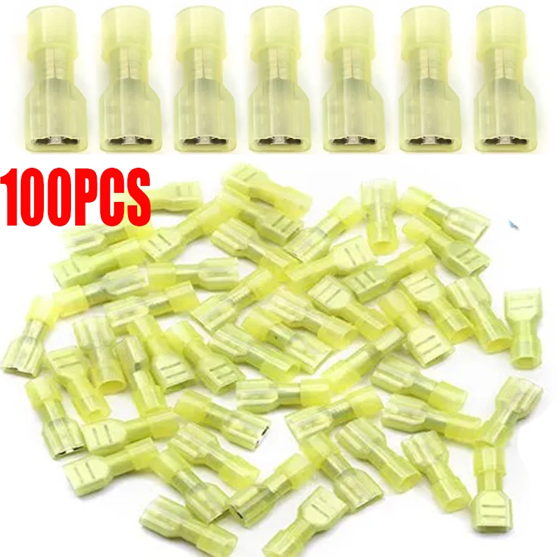 10-20-30-50-100pcs-Nylon-Female-Cable-Wire-Connector-FDFN5-5-250-Brass ...