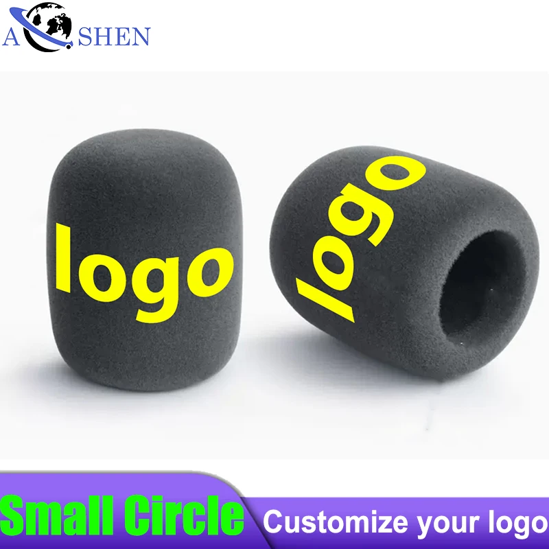 AOSHEN-Small-Circular-Microphone-Logo-Customize-TV-News-Media-Reporter ...