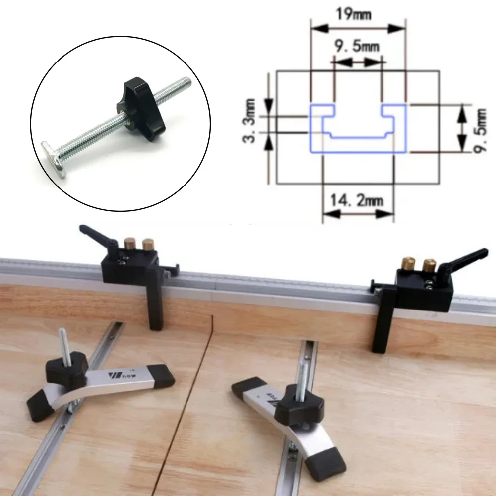 Woodworking-T-slot-Slide-Track-Aluminium-Alloy-T-tracks-Miter-Track-for ...