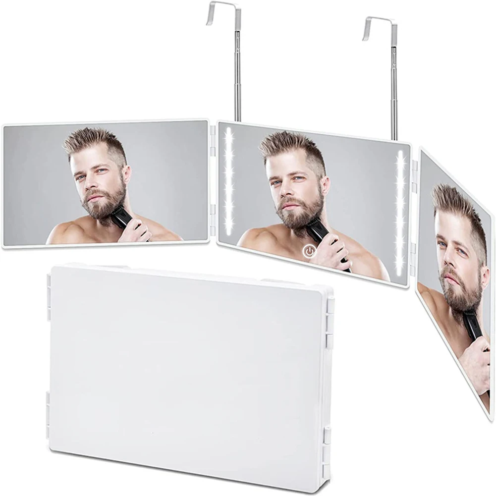 Selfcut-Three-Sided-Mirror-with-LED-Lights-360-Degree-Self-Haircut ...