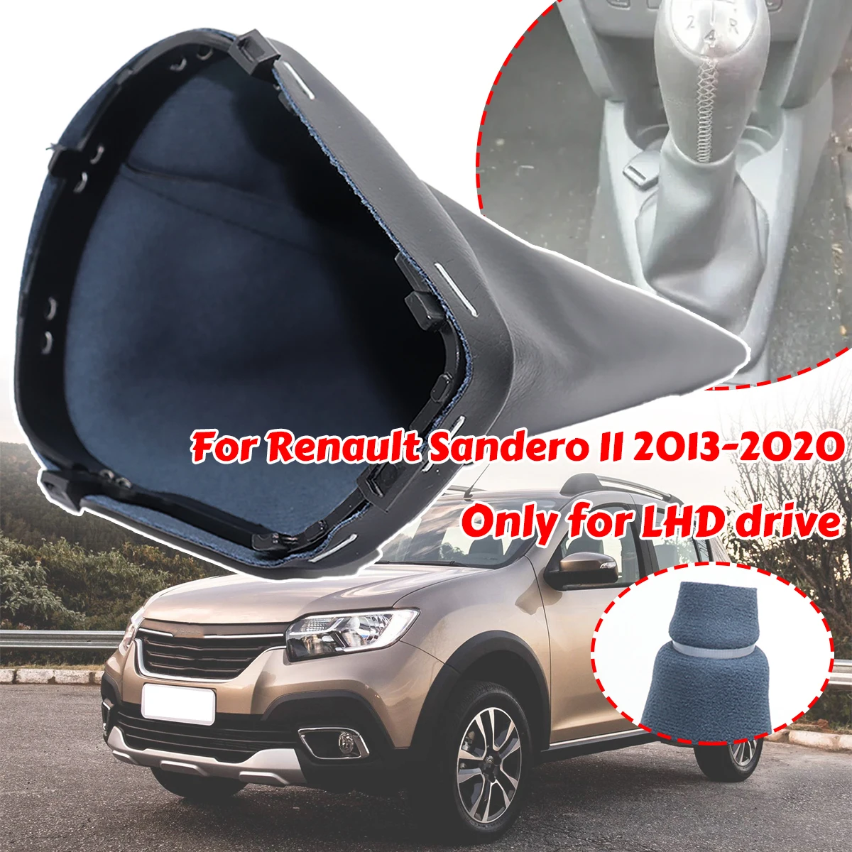 For Dacia Sandero II Stepway Manual Gear Gaiter Frame Shifter Lever ...