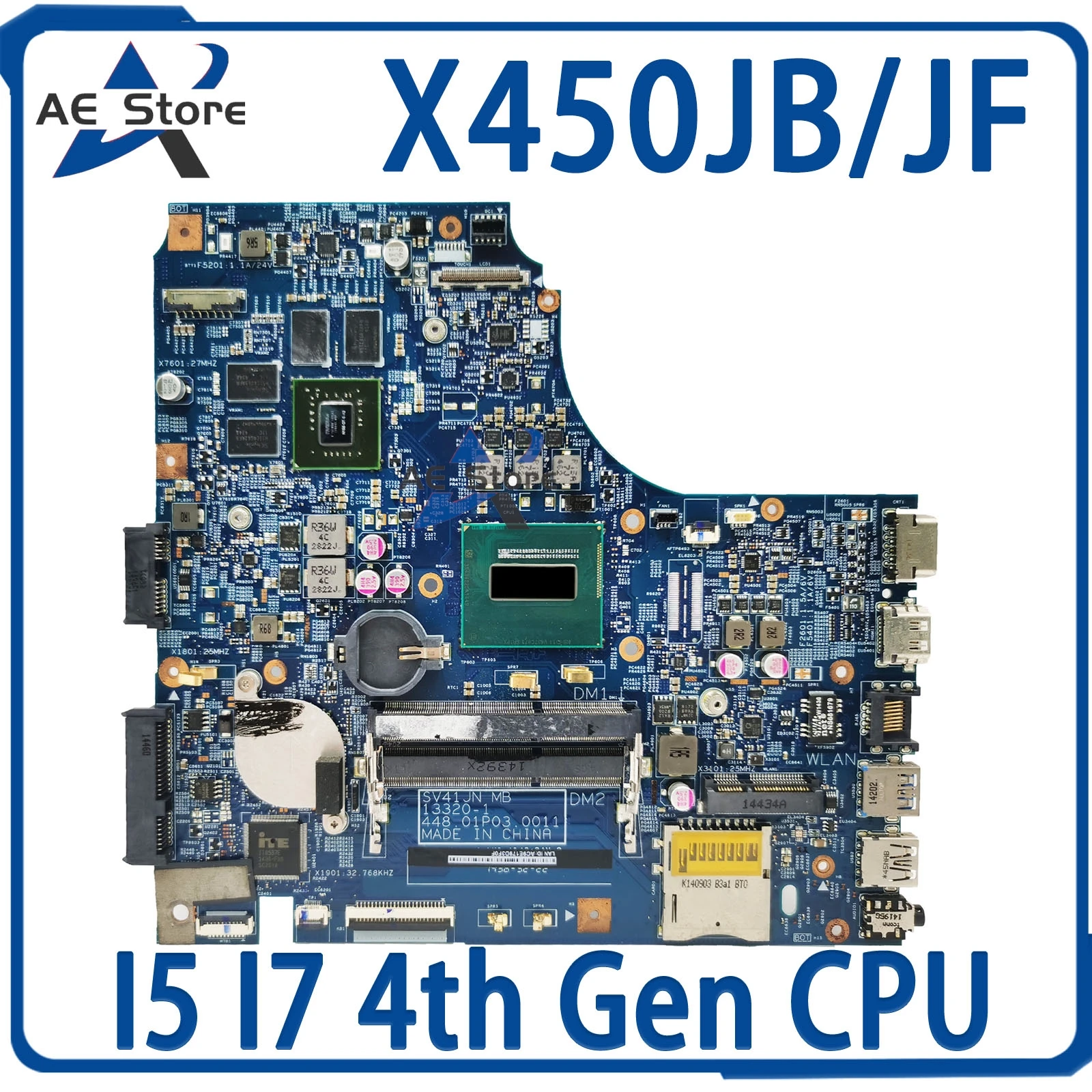 Placa-m-e-do-port-til-para-ASUS-Mainboard-X450J-X450JB-X450JF-A450J ...