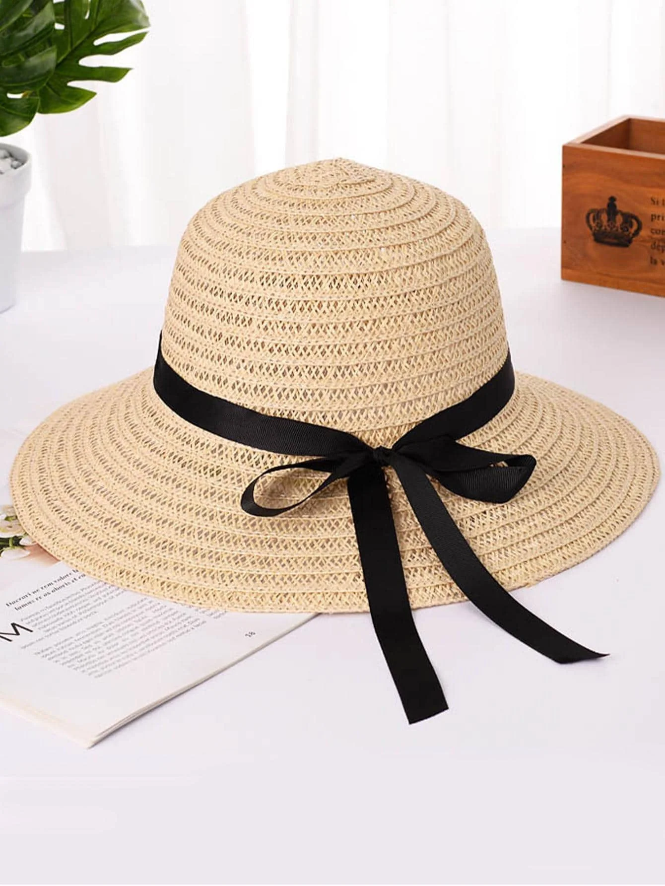 Foldable-Beach-Straw-Hat-for-Women-Large-Brim-Sun-Shading-Sun ...