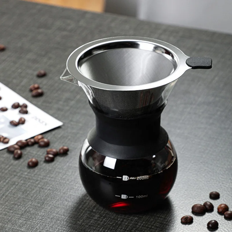 Reusable-Glass-Coffee-Pot-Manual-Coffee-Maker-Stainless-Steel-Coffee ...