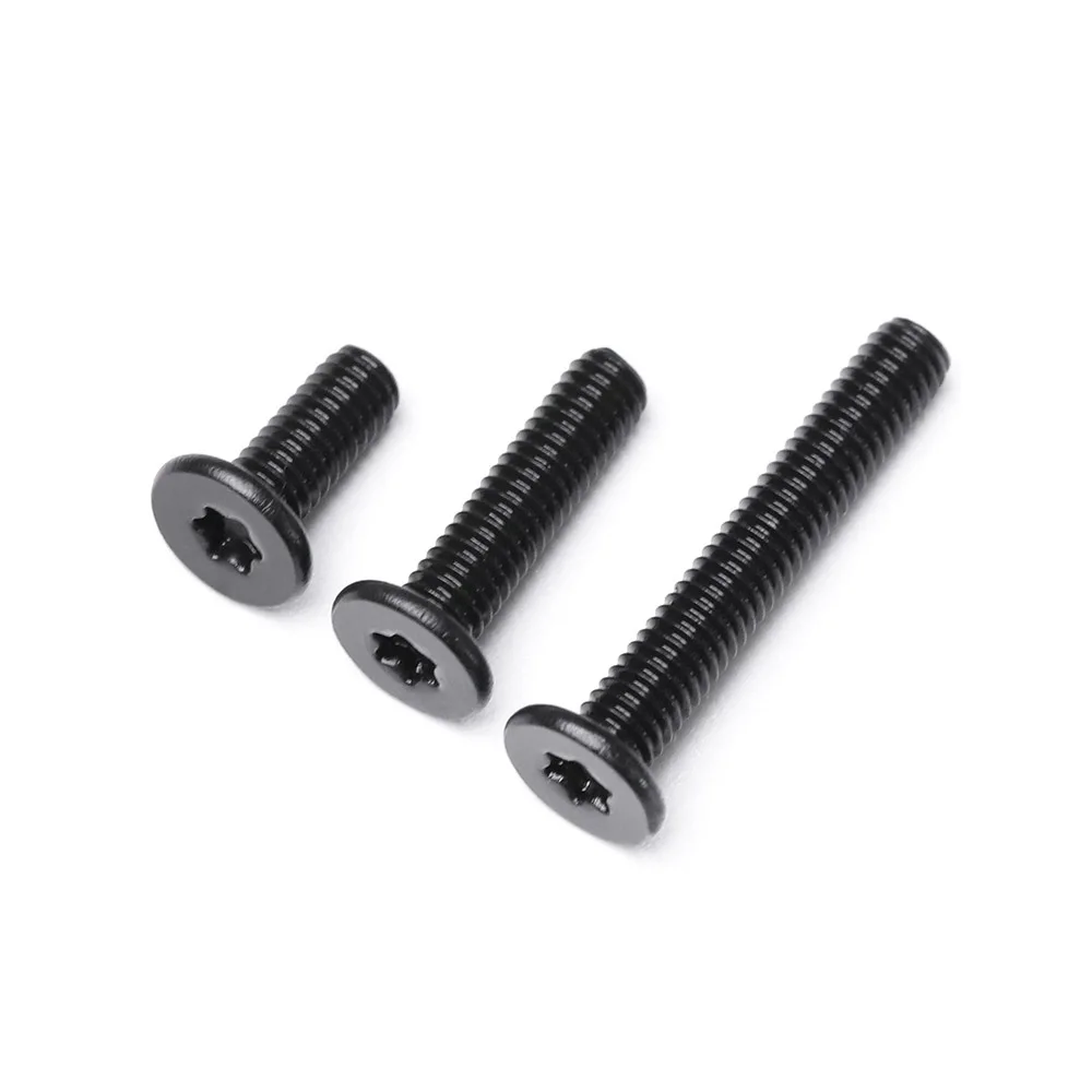 VIS,10Pcs M6x30mm--Vis à tête plate torx noire, 5-10-50x, M2 M2 M2, 5 M3 M4 M5 M6, en acier ...