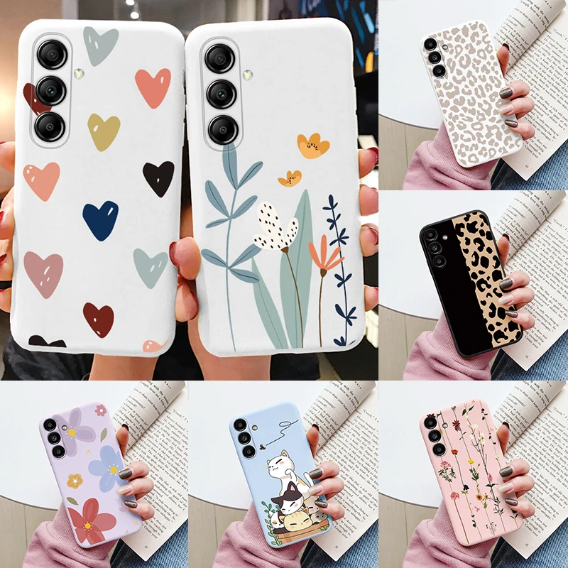 Case-For-Samsung-Galaxy-A14-5G-Cute-Heart-Flower-Back-Cover-Soft ...