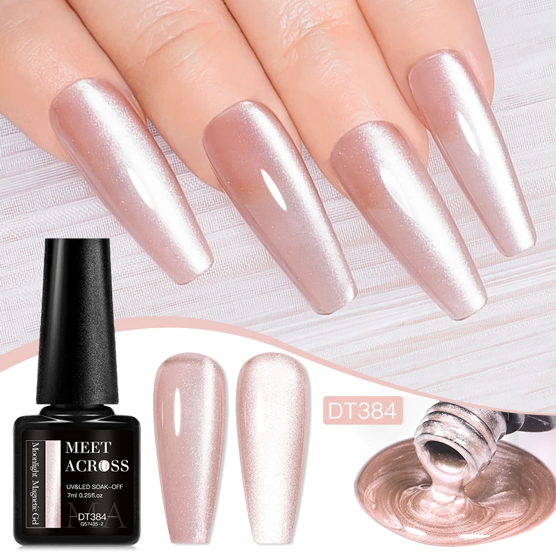 MEET-ACROSS-Pink-Moonlight-Reflective-Gel-Nail-Polish-Aurora-Spar-Cat ...