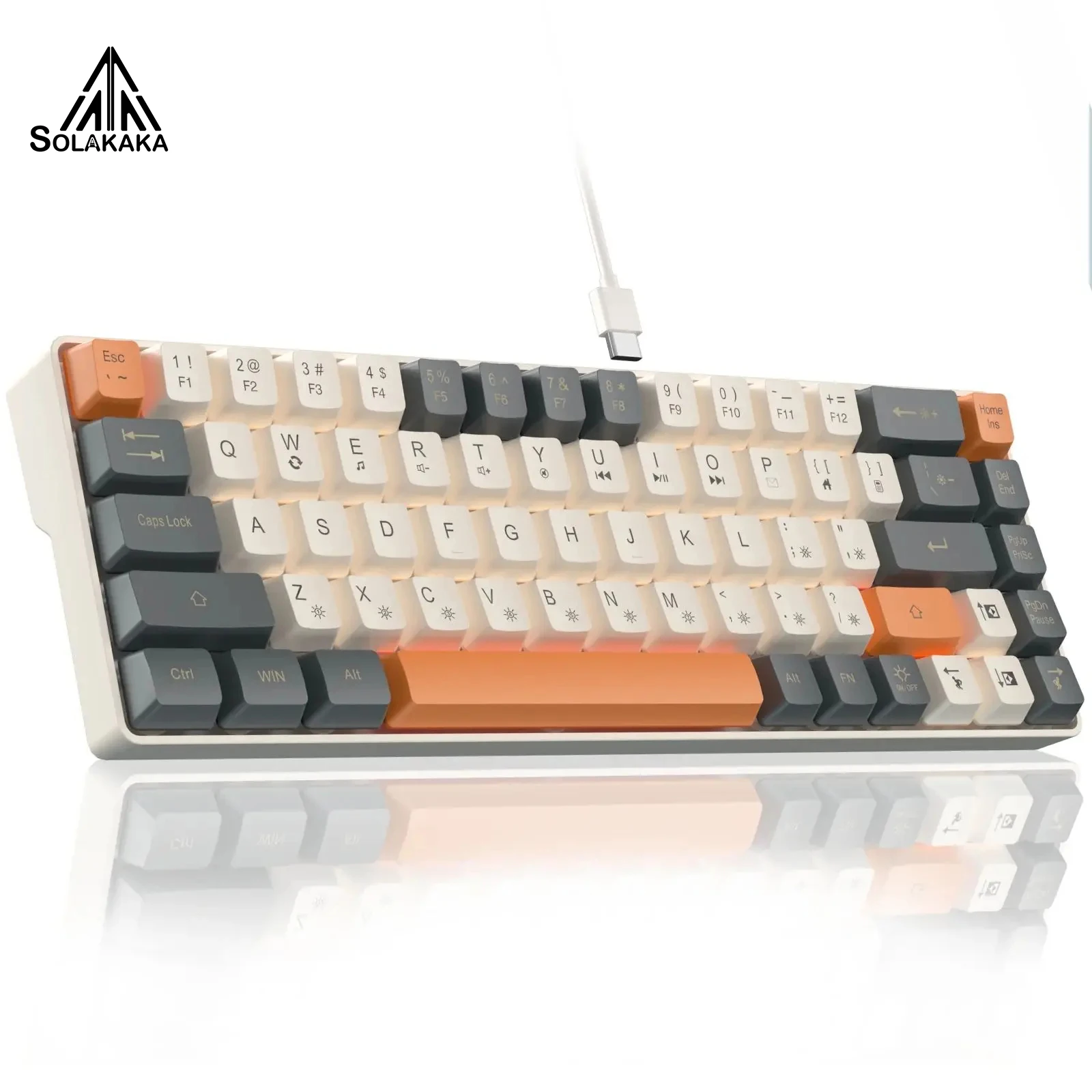 SOLAKAKA-SK968-60-Wired-Keyboard-Cool-RGB-Backlit-Ergonomic-Design ...